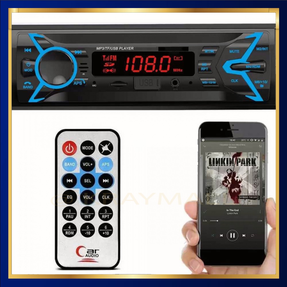 Jual Tape Mobil Audio MP3 Player LCD RGB Bluetooth 5.0 Wireless 60W ...