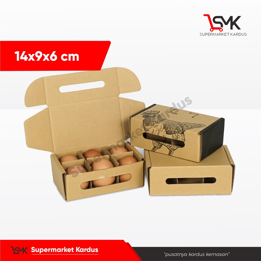 Jual Box Telur isi 6 (14x9x6) Box/kardus/Telur/Endok/Endog/Tryrelur ...