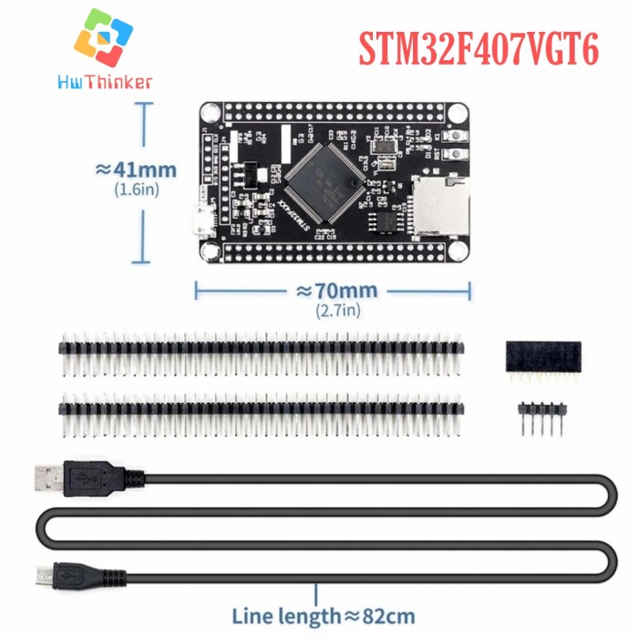 Jual STM32F407VGT6 STM32F4 F407 STM32 +SD SLOT Development Board Cortex ...