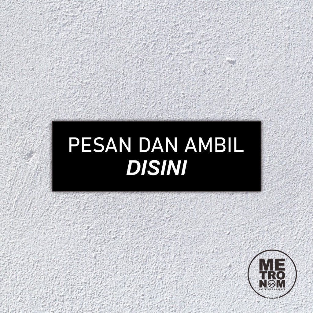 Jual Pesan dan Ambil Disini Sign Board Akrilik Papan Petunjuk | Shopee ...