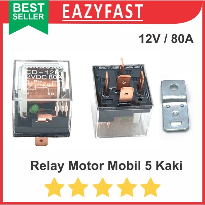 Jual Relay Motor Mobil 5P 5 Kaki Pin P 12V 12 V Riley Rilei Klakson ...