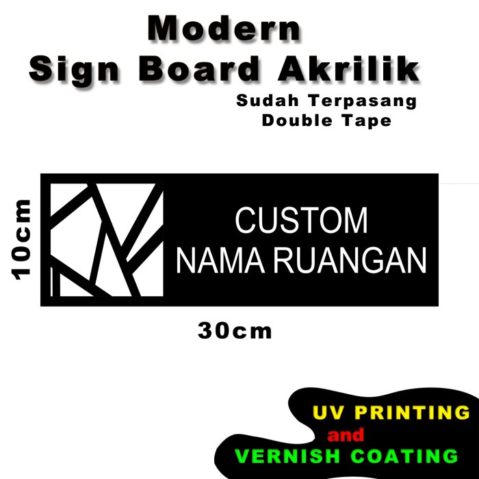Jual Sign Board Custom Nama Ruangan Akrilik - Acrylic Print UV - SAUV13 ...