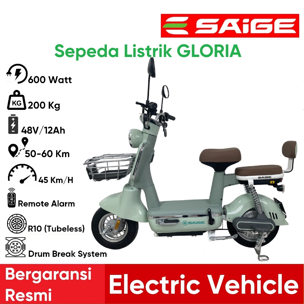 Jual Saige Sepeda Listrik GLORIA Electric Bike Gloria Series | Shopee ...