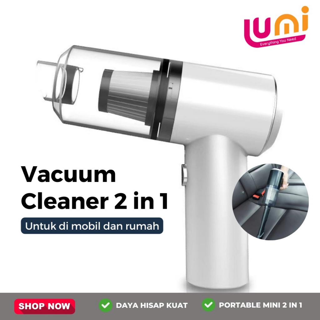 Jual Vacum Cleaner Portable Mini 2in1 Penghisap Penyedot Pembersih