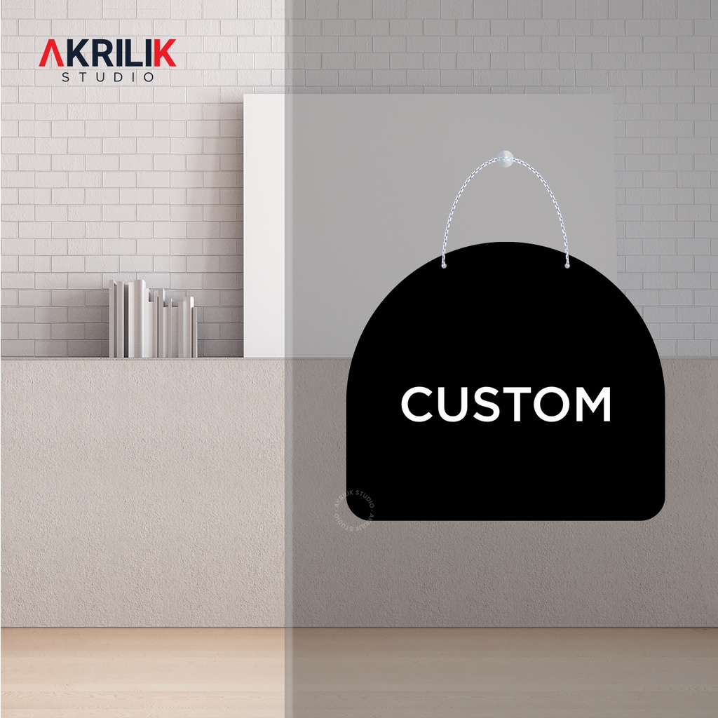 Jual Custom Sign Board Akrilik Half Round Aesthetic Papan Gantung ...
