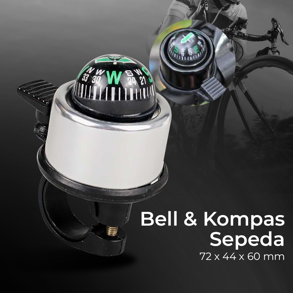Jual Bell dan Kompas Handlebar Sepeda / Bicycle Compass with Trumpet ...