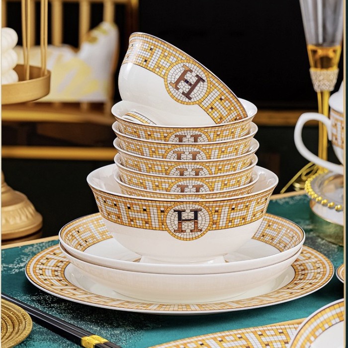 Jual SATUAN H Branded Plate sendok piring mangkok centong keramik ...