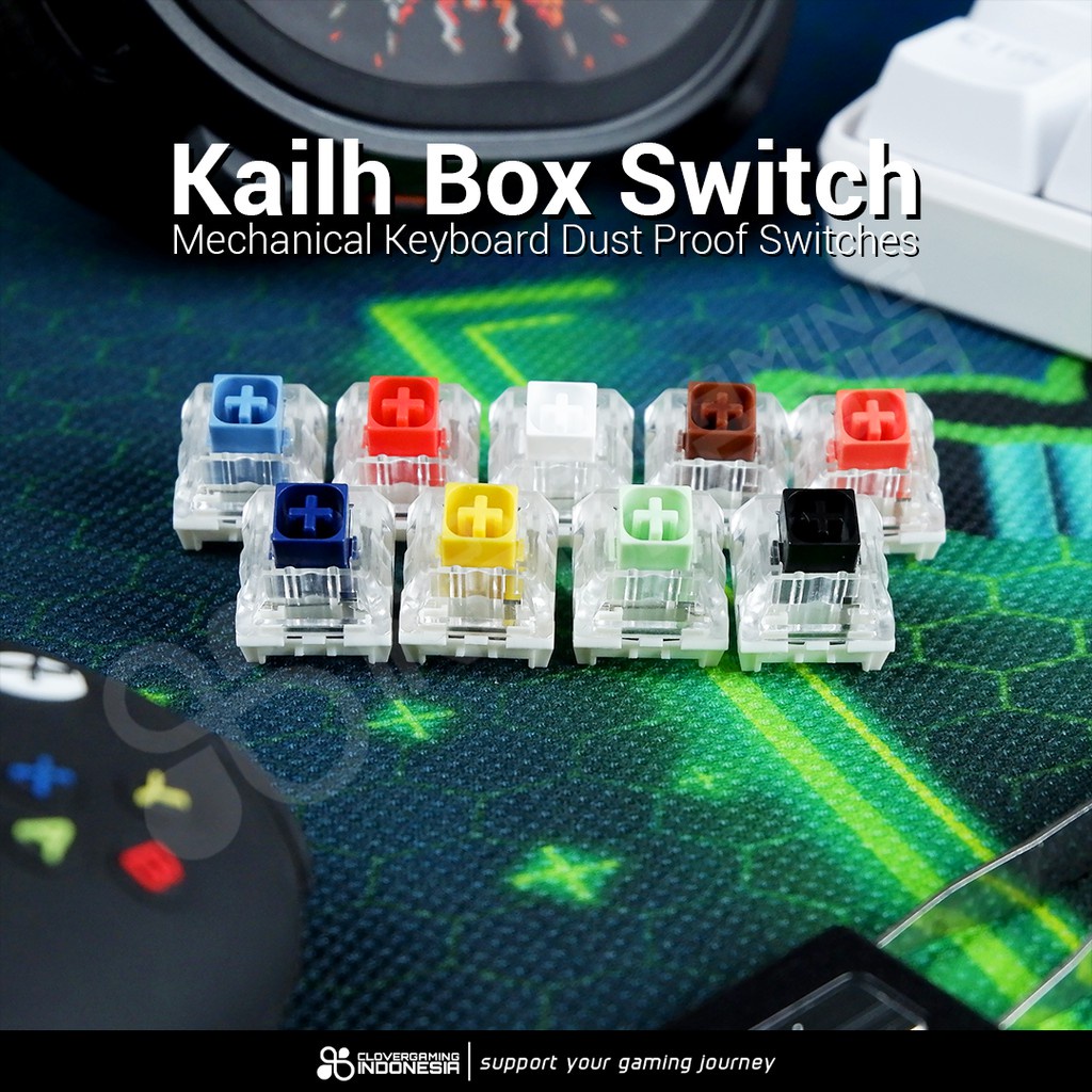 Jual Kailh Box Switch Mechanical Gaming Keyboard Dust Proof Switches ...