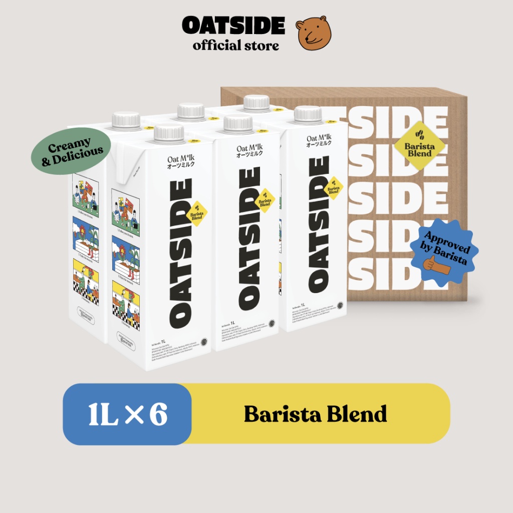 Jual OATSIDE Oat Milk Barista Blend 1L (6 pcs) | Susu Oat | Shopee Indonesia
