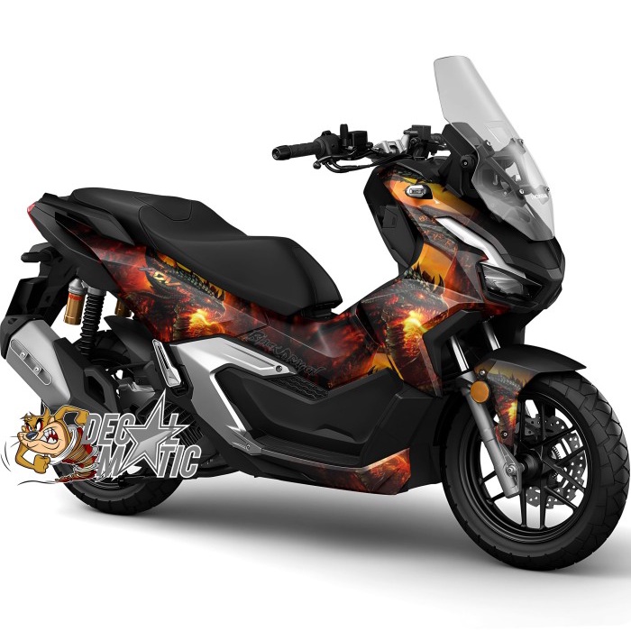 Jual Decal honda ADV 150 Full Body Sticker Motor ADV 160 Black Dragon ...