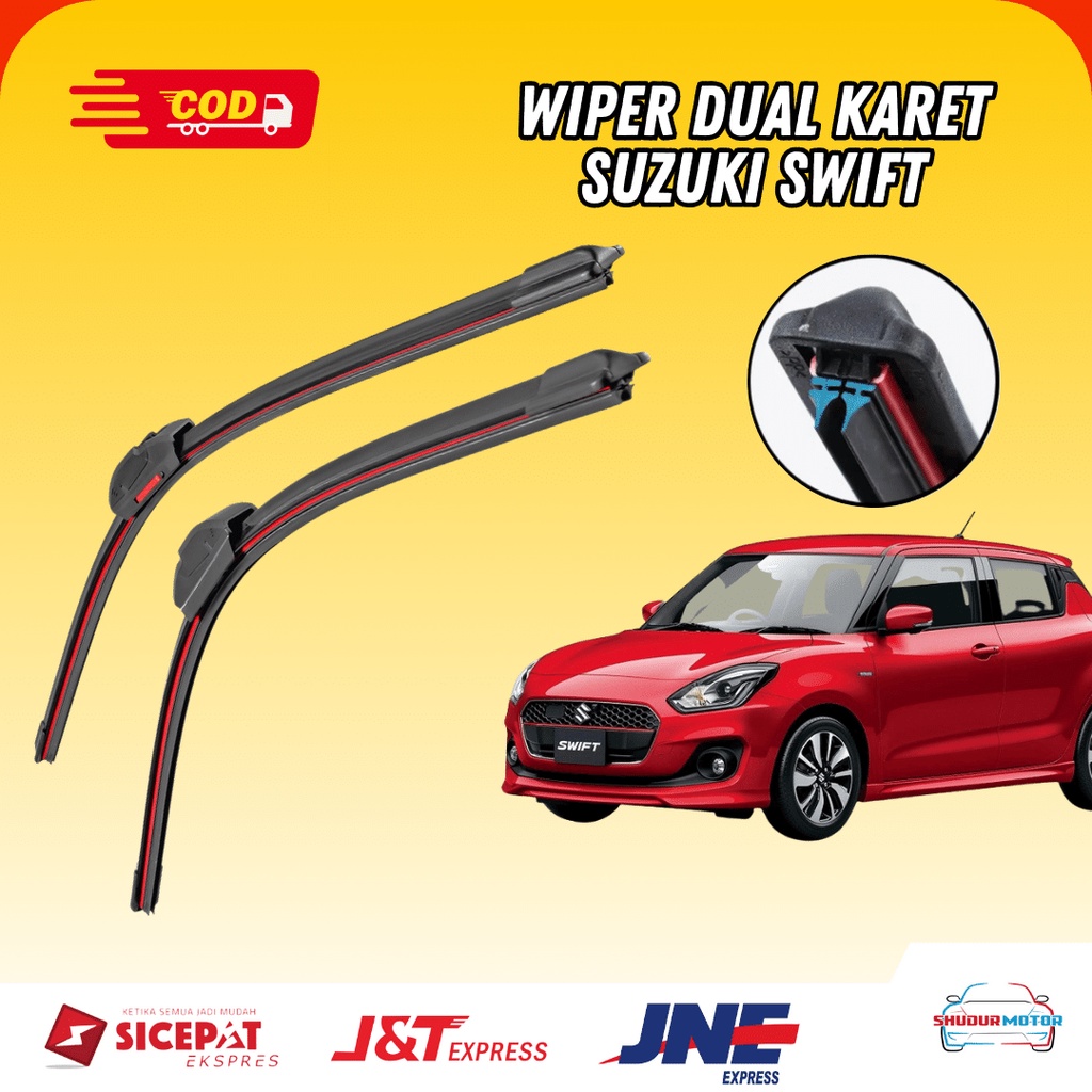 Jual Wiper Dual Blade - Suzuki Swift - Wiper 2 Lapis Karet Frameless ...