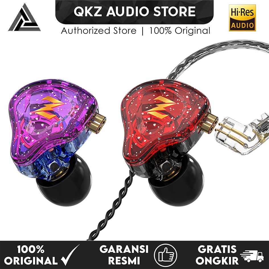 Jual QKZ NUNE Bass HiFi with Mic Wired Earphone Detachable Audio Cable ...