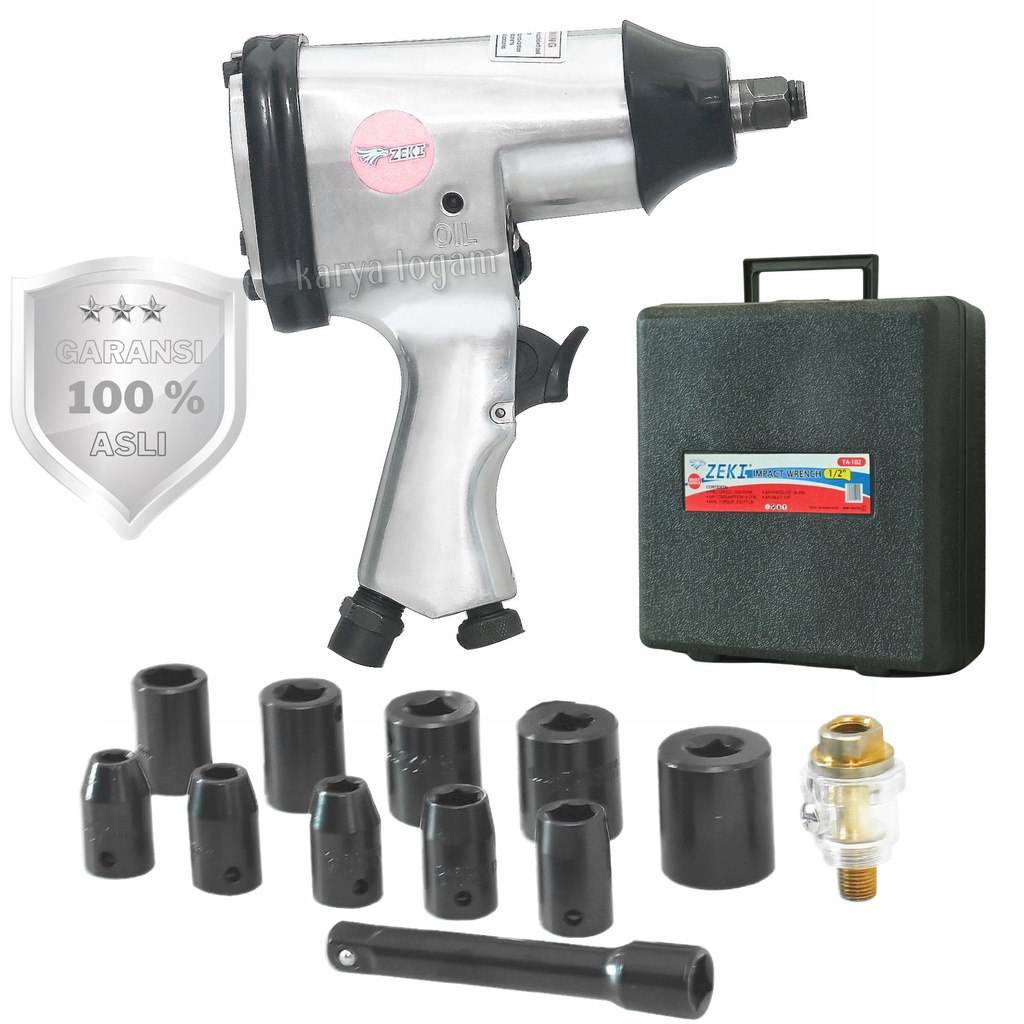 Jual Alat Pembuka Baut / Air Impact Wrench 1/2" inch Zeki | Shopee ...