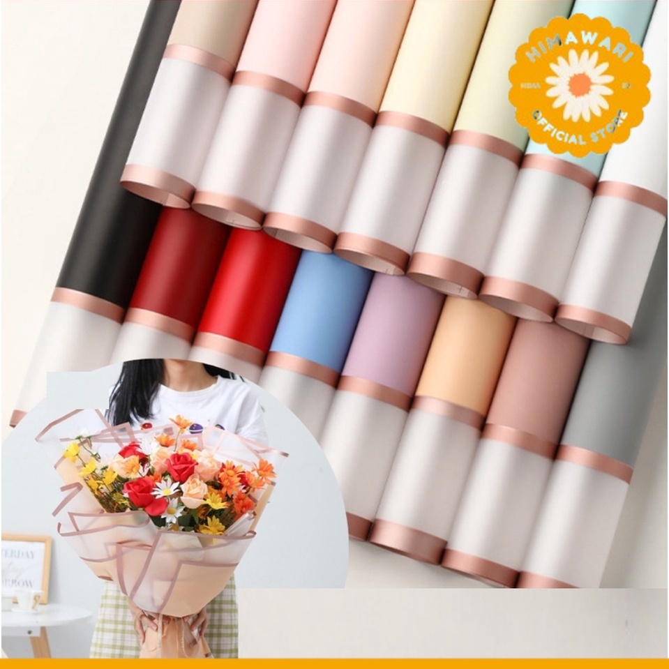 Jual HIMA - (5 LEMBAR) - FL24 GOLD FRAME Kertas Bunga Paper Buket Motif ...