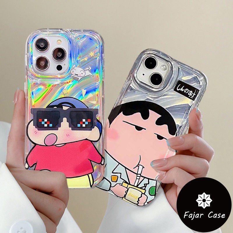 Jual Casing ponsel gelombang warna laser Crayon Shin-chan cocok untuk ...