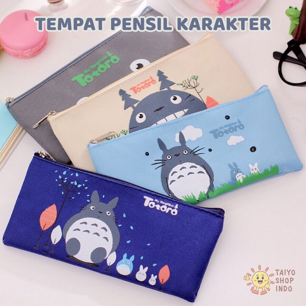 Jual TAIYO Tempat Pensil Karakter Kartun Kain Canvas Kartun ...