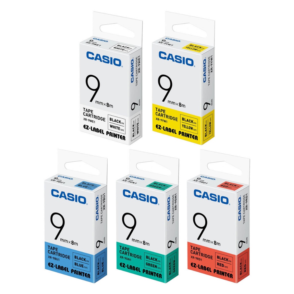 Jual Pita Label Tape Cartridge Label Printer Casio XR-9 | Shopee Indonesia