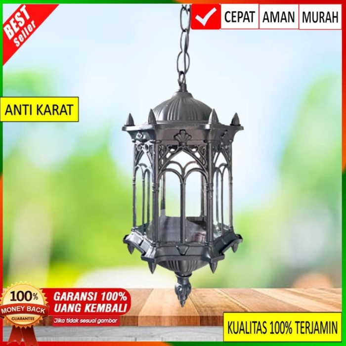 Jual lampu gantung antik klasik 1000 lampu hias gantung kuno - Hitam ...