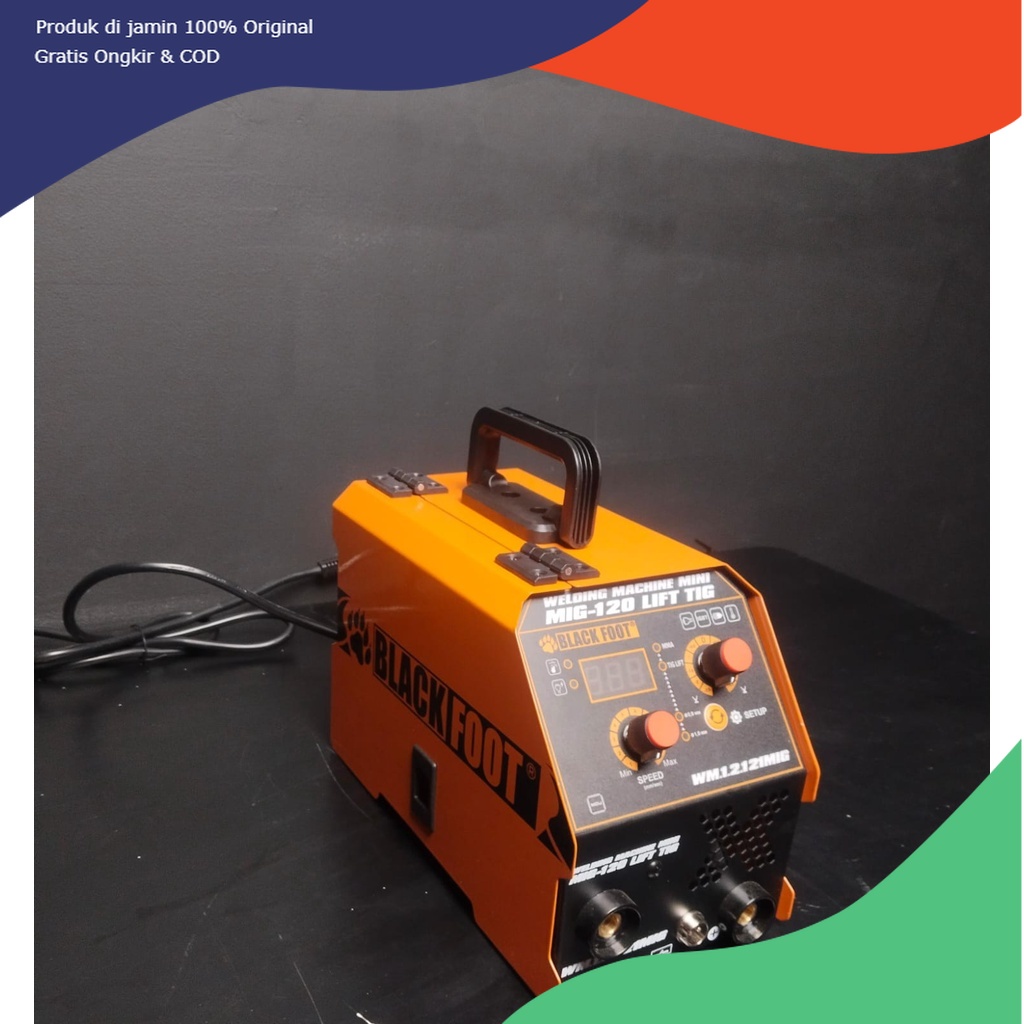 Jual Mesin Las Mini MIG 120 Flux Core BLACKFOOT Trafo MMA Tanpa CO2 ...