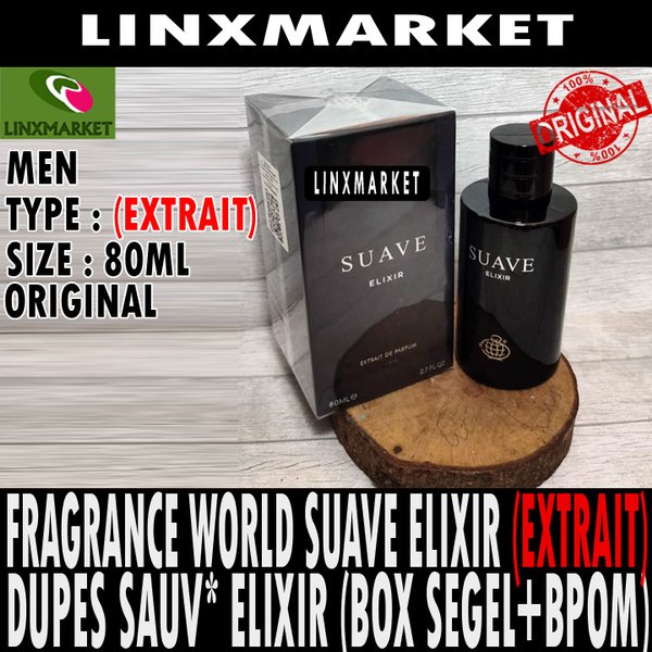 Jual FRAGRANCE WORLD SUAVE ELIXIR EXTRAIT FOR MEN 80ML (DUPES SAUV ...
