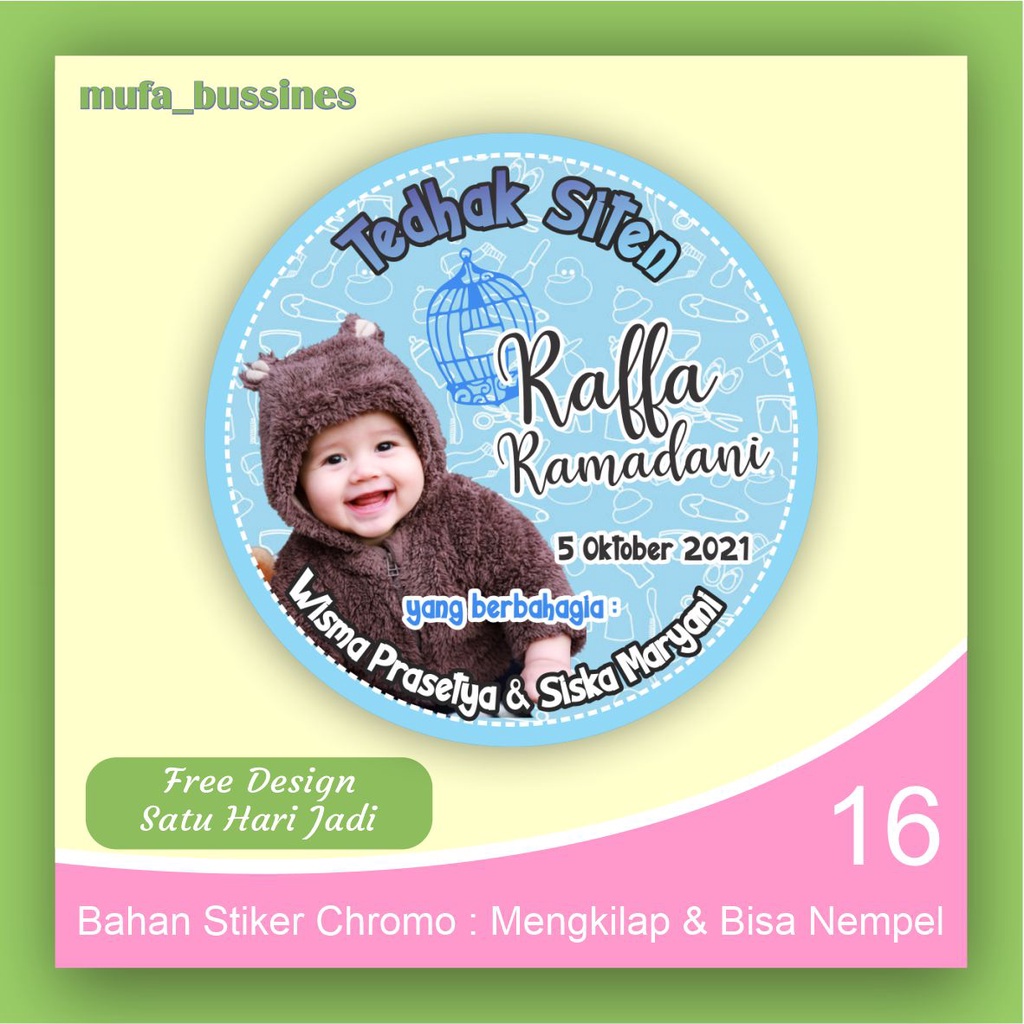 Jual Stiker Sticker Label Tasyakuran Syukuran Tedak Siten Aqiqah ...