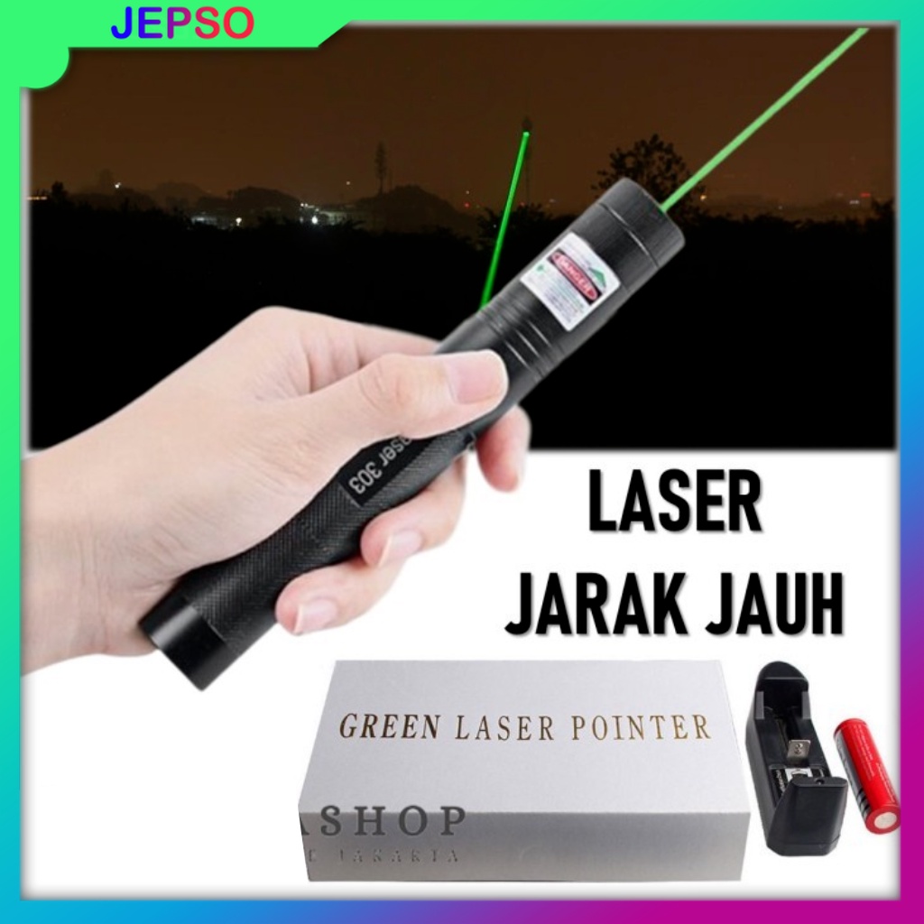 Jual Laser Pointer GREEN 303 Kwalitas Terbaik Jarak 16KM / Senter Lazer ...