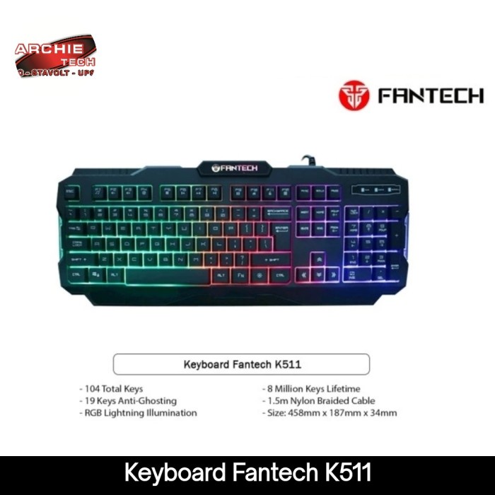 Jual Keyboard Fantech K511 Hunter Pro Gaming Keyboard | Shopee Indonesia