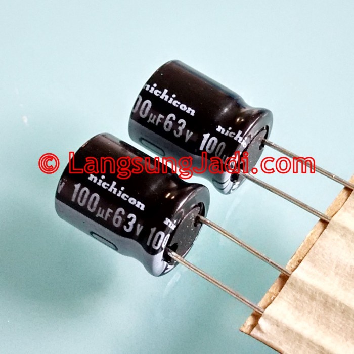 Jual 100uF 63V Nichicon VZ electrolytic capacitor hi-temp 105^C ...