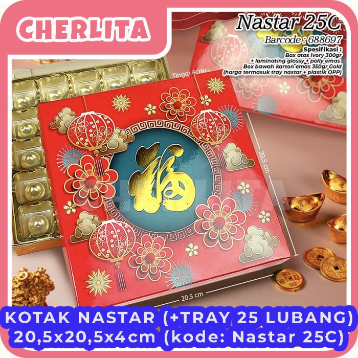 Jual Box Nastar Sekat Imlek Dus Kotak Kue Chinese New Year Hampers Cake ...