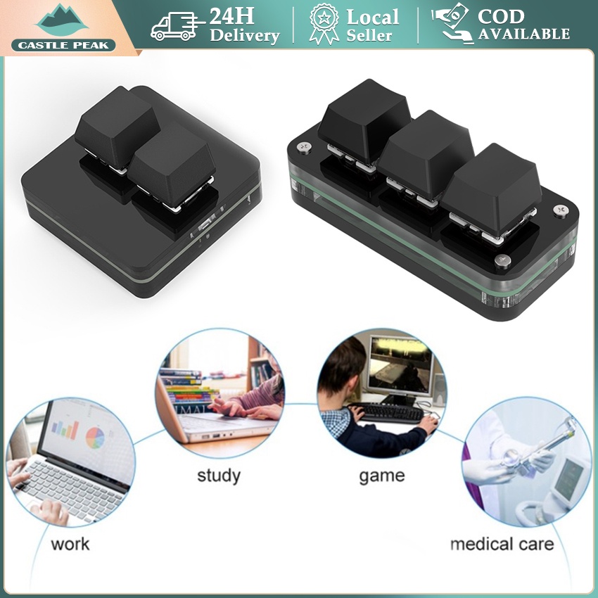 Jual Copy and Paste 3key Keyboard Saklar Merah USB Mini 2key Keypad ...