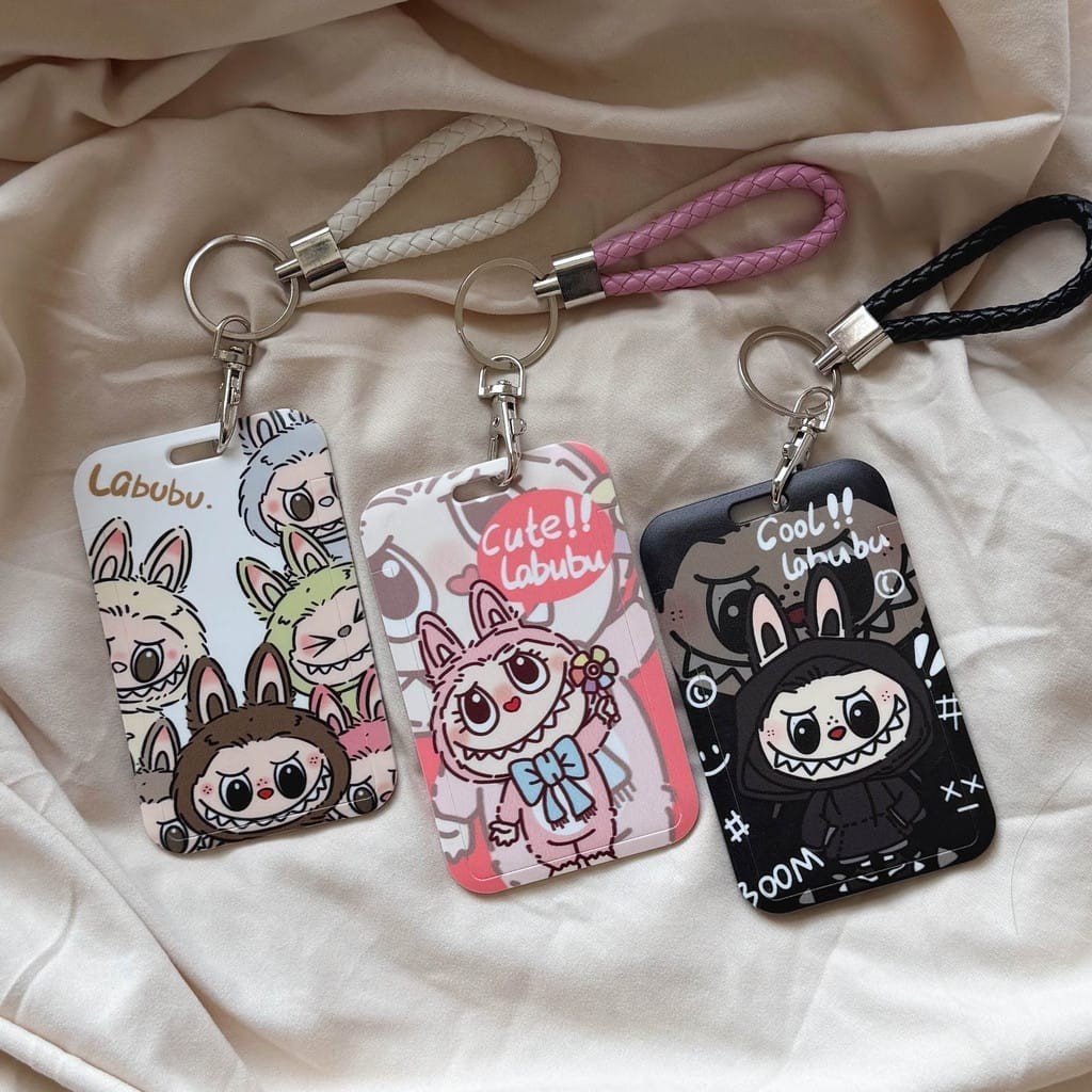 Jual SKY Name Tag ID Card Layard Holder Motif Labubu Kawaii untuk Kartu ...