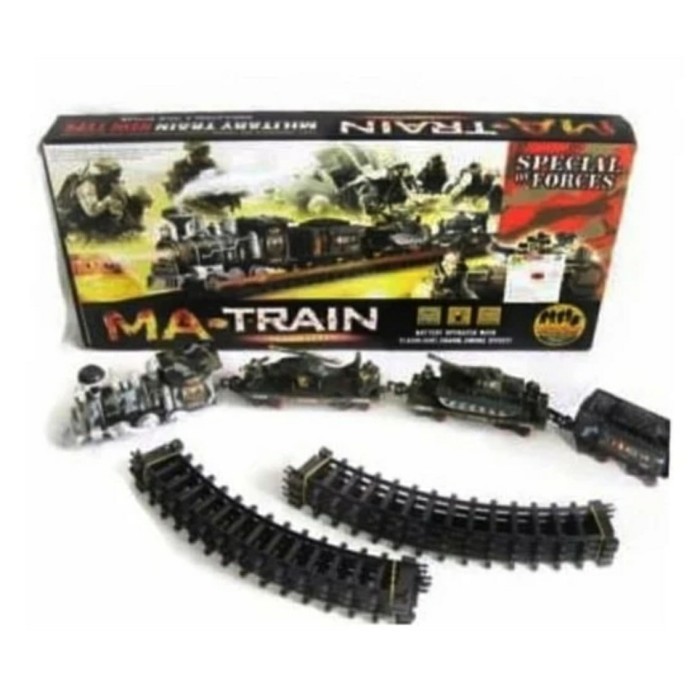 Jual mainan kereta api tentara ARMY MA train kereta asap | Shopee Indonesia