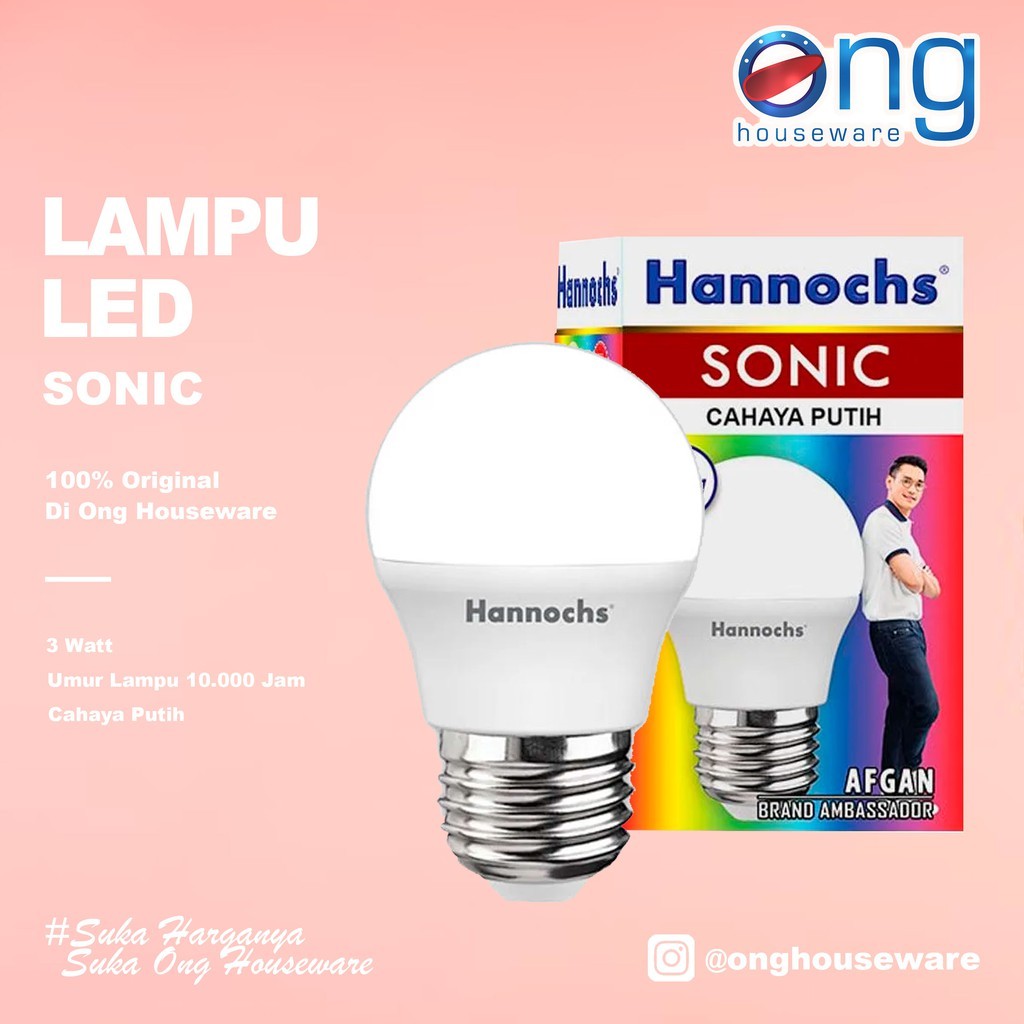 Jual Lampu LED Bohlamp Hannoch Hannochs Sonic 3 Watt 3Watt Cahaya Putih ...