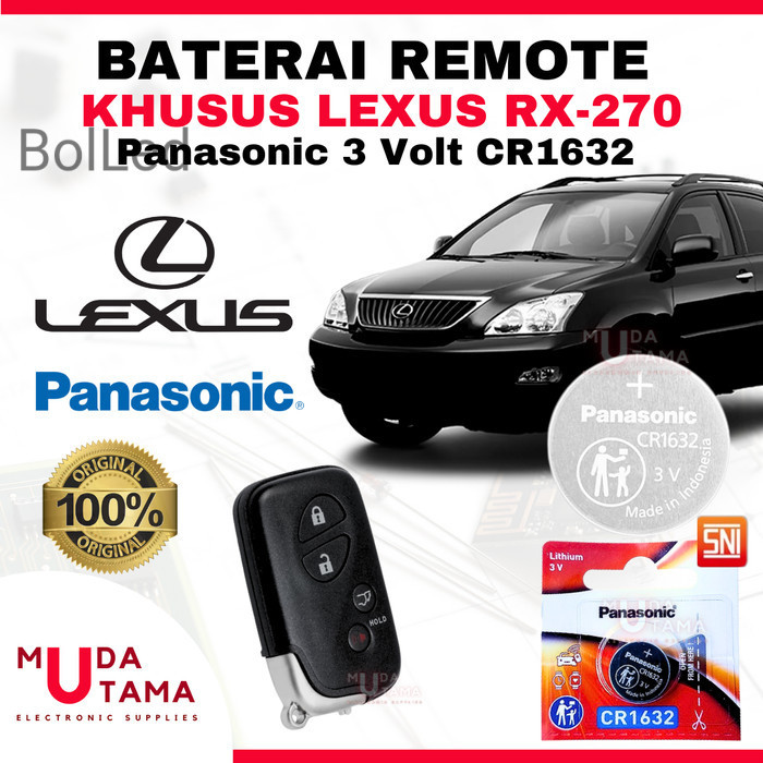 Jual Baterai Remote LEXUS RX270 - ORIGINAL PANASONIC CR1632 | Battery ...