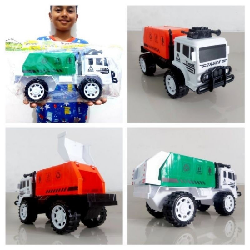 Jual mainan truk angkut sampah tarik - mobil mobilan truck anak laki ...