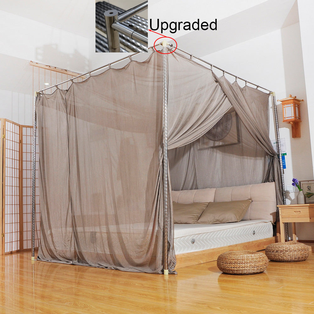Jual Stainless Steel Frame Bed Canopy Rack for Mosquito Net Screw ...