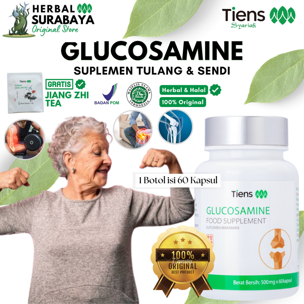 Jual Suplemen Tulang dan Sendi Glucosamine 500 mg Herbal Original Halal ...