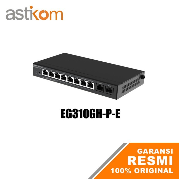 Jual Ruijie Reyee RG EG310GH-P-E 10-Port Gigabit Smart Cloud Managed Router with 8 PoE+, 110W ...