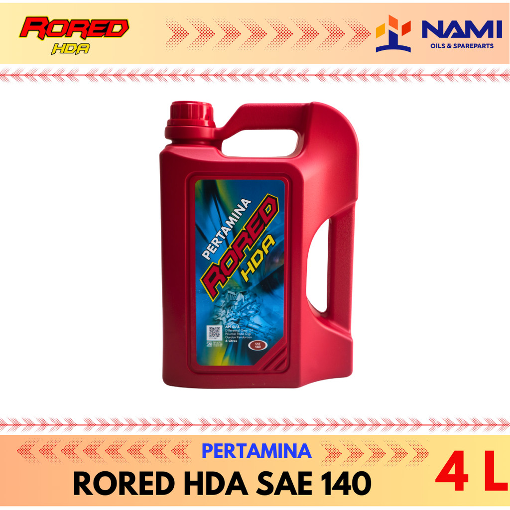 Jual *PERTAMINA RORED HDA SAE 140 (4L) GALON* Oli pelumas roda gigi ...