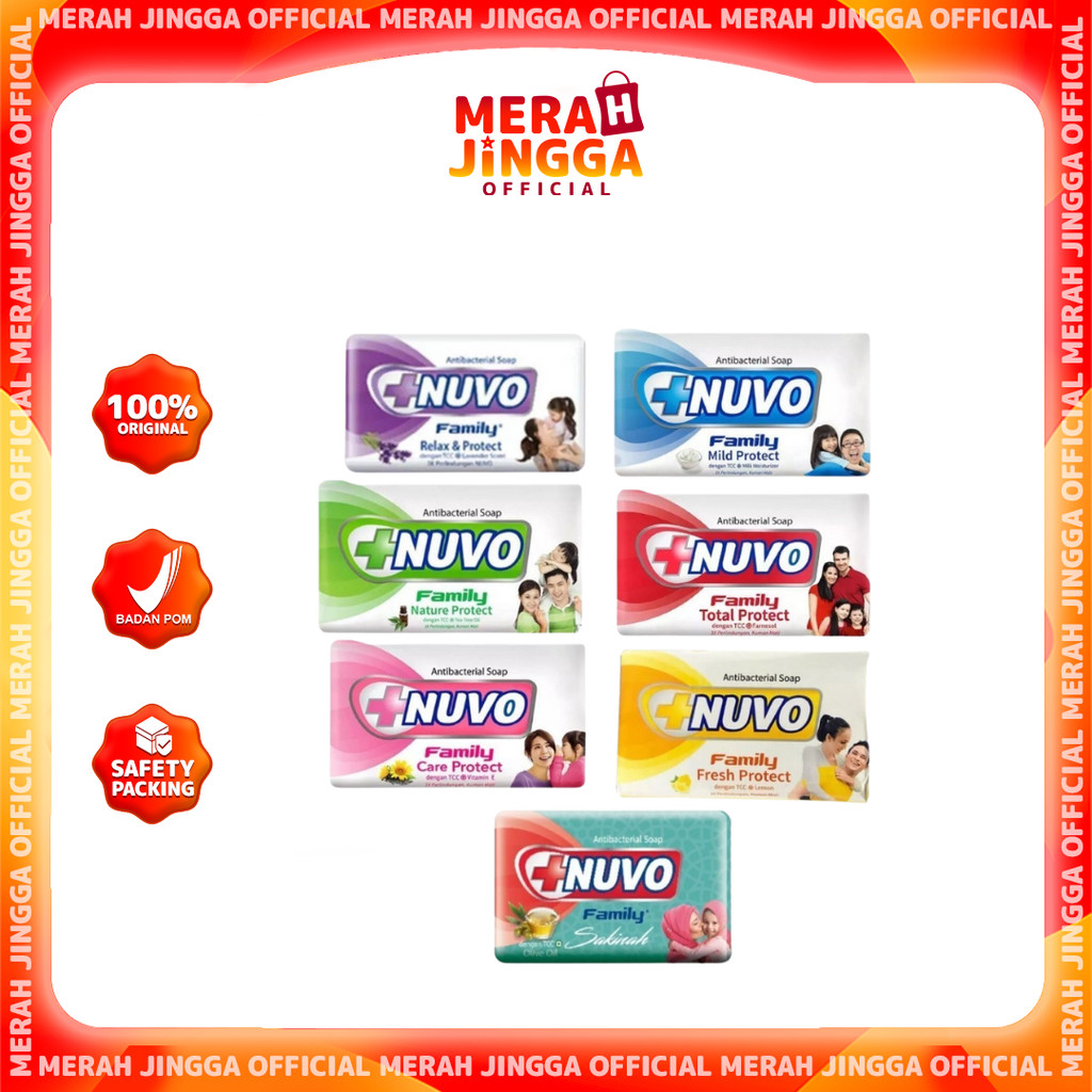 Jual Nuvo Family Bar Soap 72gr - Sabun Mandi Batang | Merah Jingga Official | Shopee Indonesia