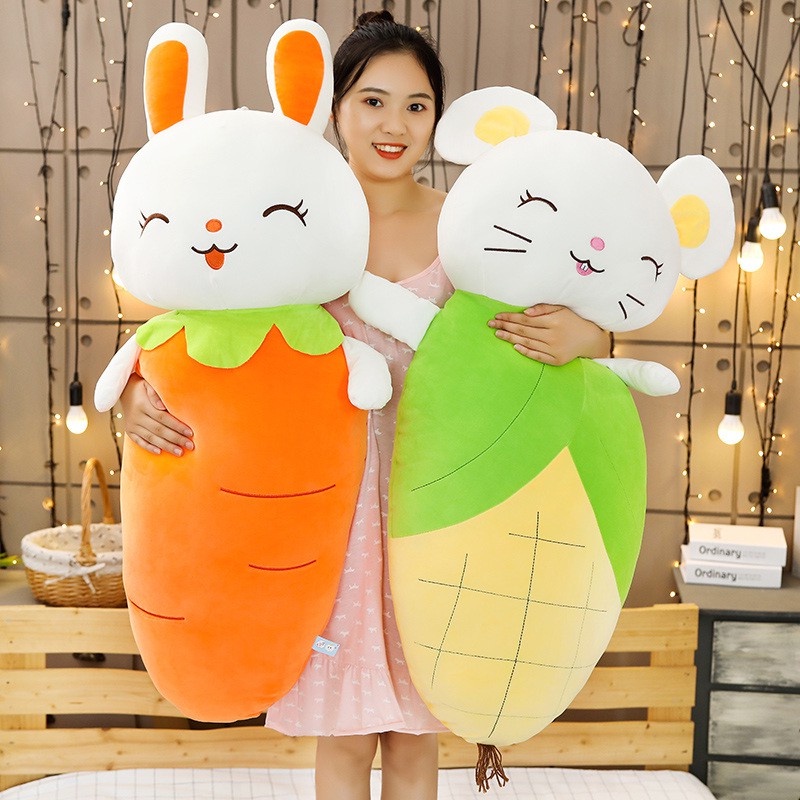 Jual Boneka Kelinci Lucu Wortel Jagung Boneka Lembut Mewah Mainan Bayi ...