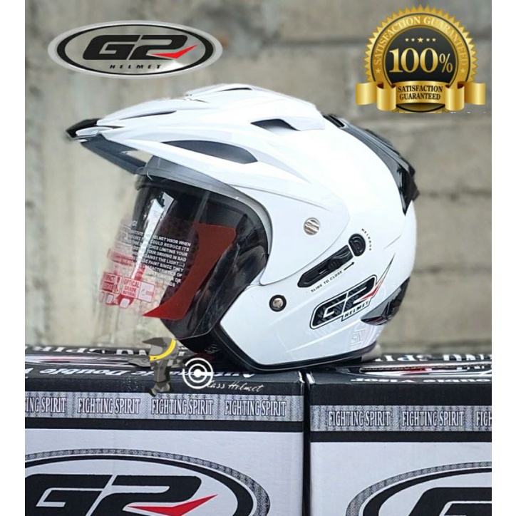 Jual HELM HALF FACE G2 EXTERMINATOR DOUBLE VISOR / HELM UNTUK DEWASA ...