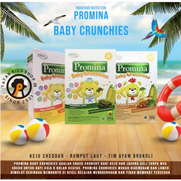 Jual Promina Crunchies 20g Cheddar Rumput laut Makanan Cemilan MPASI ...