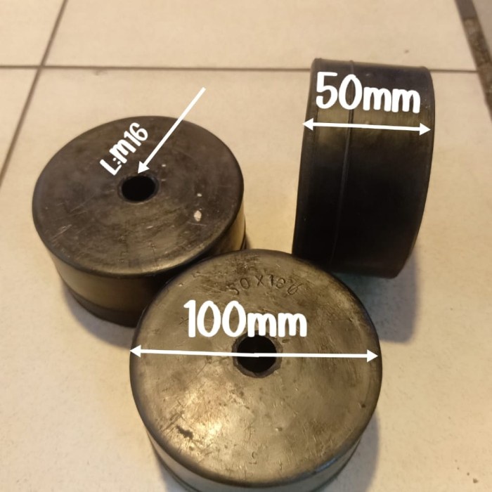 Jual karet kabin 10x50 Lubang 16mm alas peredam getaran mesin genset,AC ...