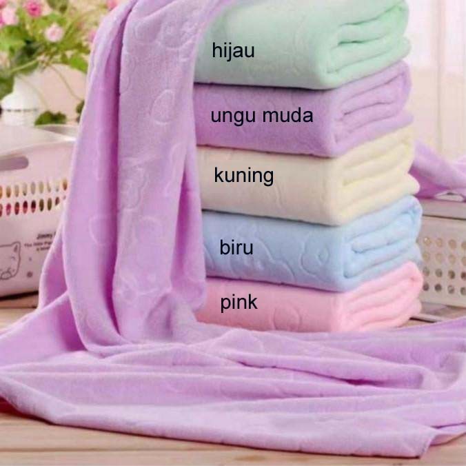Jual Handuk Mandi Microfiber Motif Beruang - handuk Embos 70X140 ...