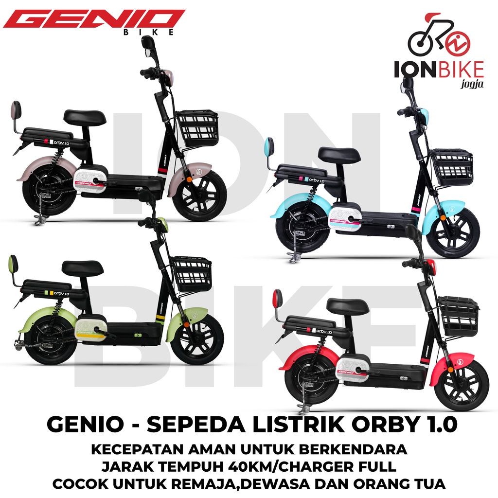 Jual Sepeda Listrik Genio Orby 1.0 350 Watt 36 V Terbaru Elektrik ...