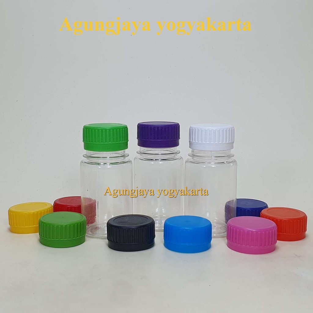 Jual Botol Plastik 60 ml Bulat Natural Tutup Pet LN 30 / Botol Plastik ...