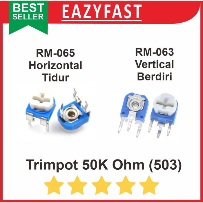 Jual Trimpot 503 R50K R 50 K Ohm Potensio Variable Resistor VR Trimmer ...