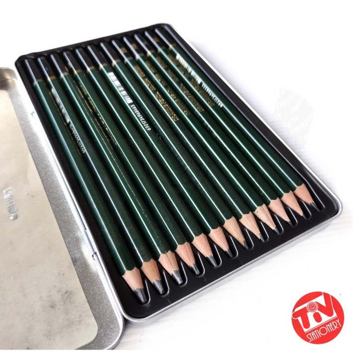 Jual Pensil Sketsa Deli Sketch / Drawing Pencil Set 12 3H-9B +Metal Box | Shopee Indonesia