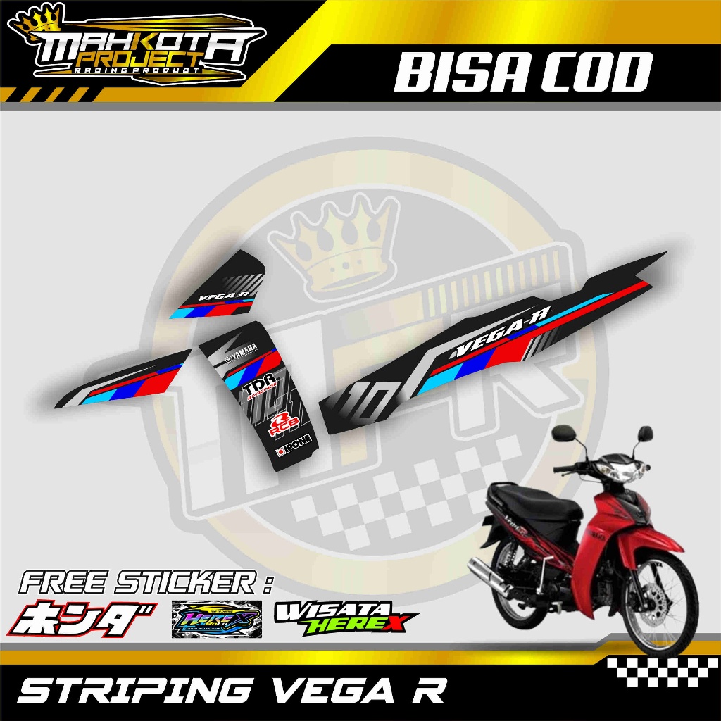 Jual STRIPING VARIASI VEGA R NEW / STICKER LIST VARIASI MOTOR YAMAHA ...